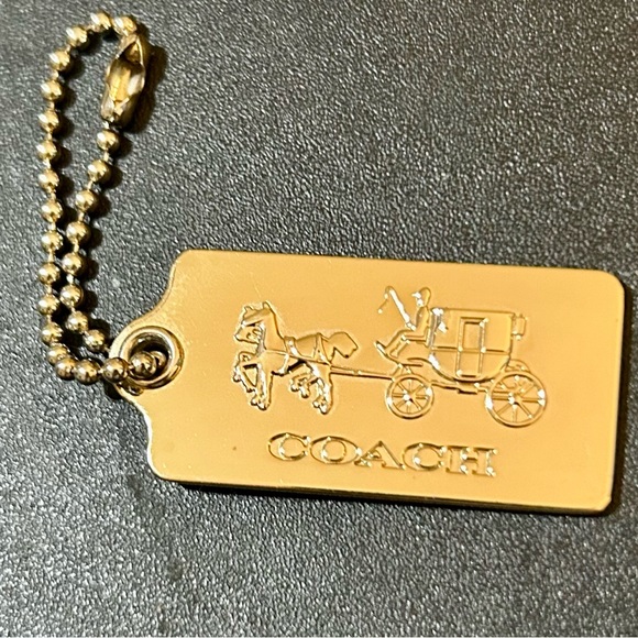 Coach | Bags | Coach Horse And Carriage Metal Hang Tag Keychain | Poshmark